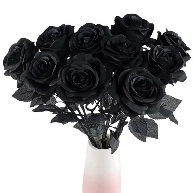 Handmade Black Rose Flowers aesthetic Gothic Emo Decoration for the ...