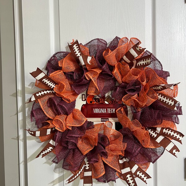 Virginia Tech Wreath - Etsy