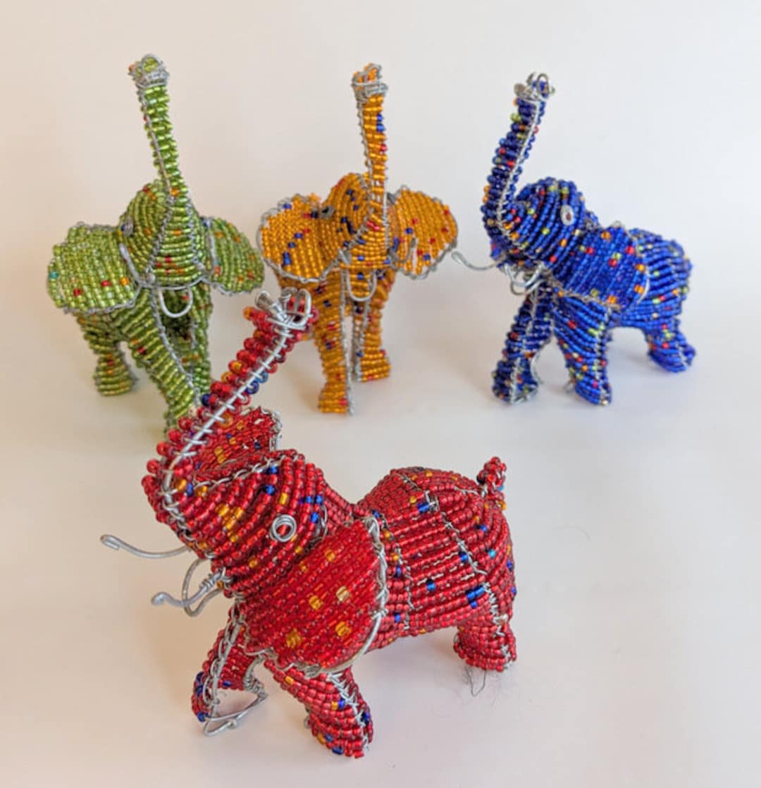 Beaded Elephants 100% TO CHARITY - Etsy