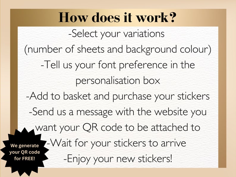 Round Scan Me QR Code Sticker Sheet Personalised Printed Business ...