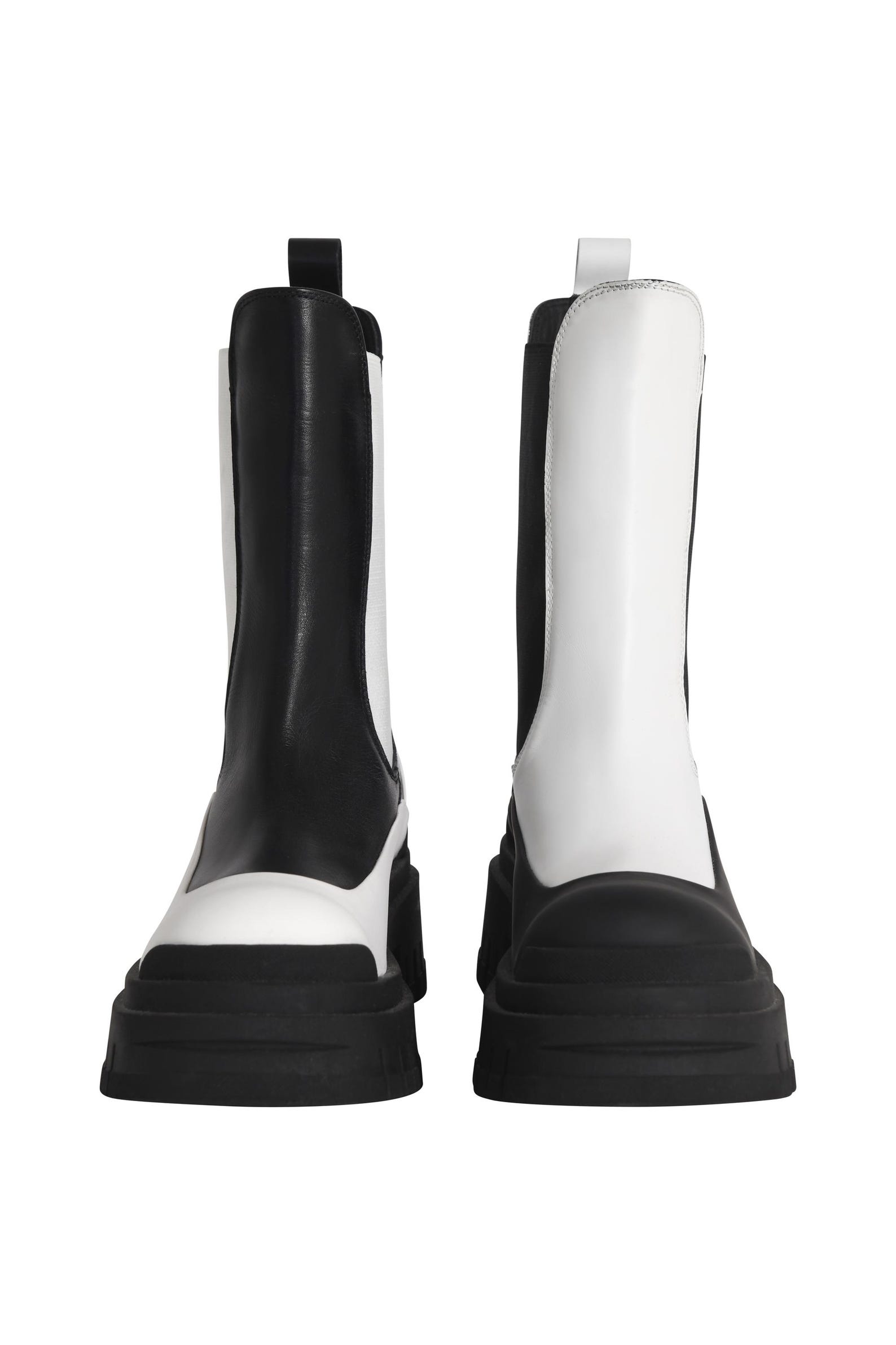 Black and White Yin & Yang Leather Chelsea Boots - Etsy