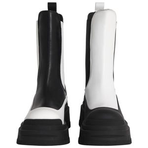 Black and White Yin & Yang Leather Chelsea Boots - Etsy