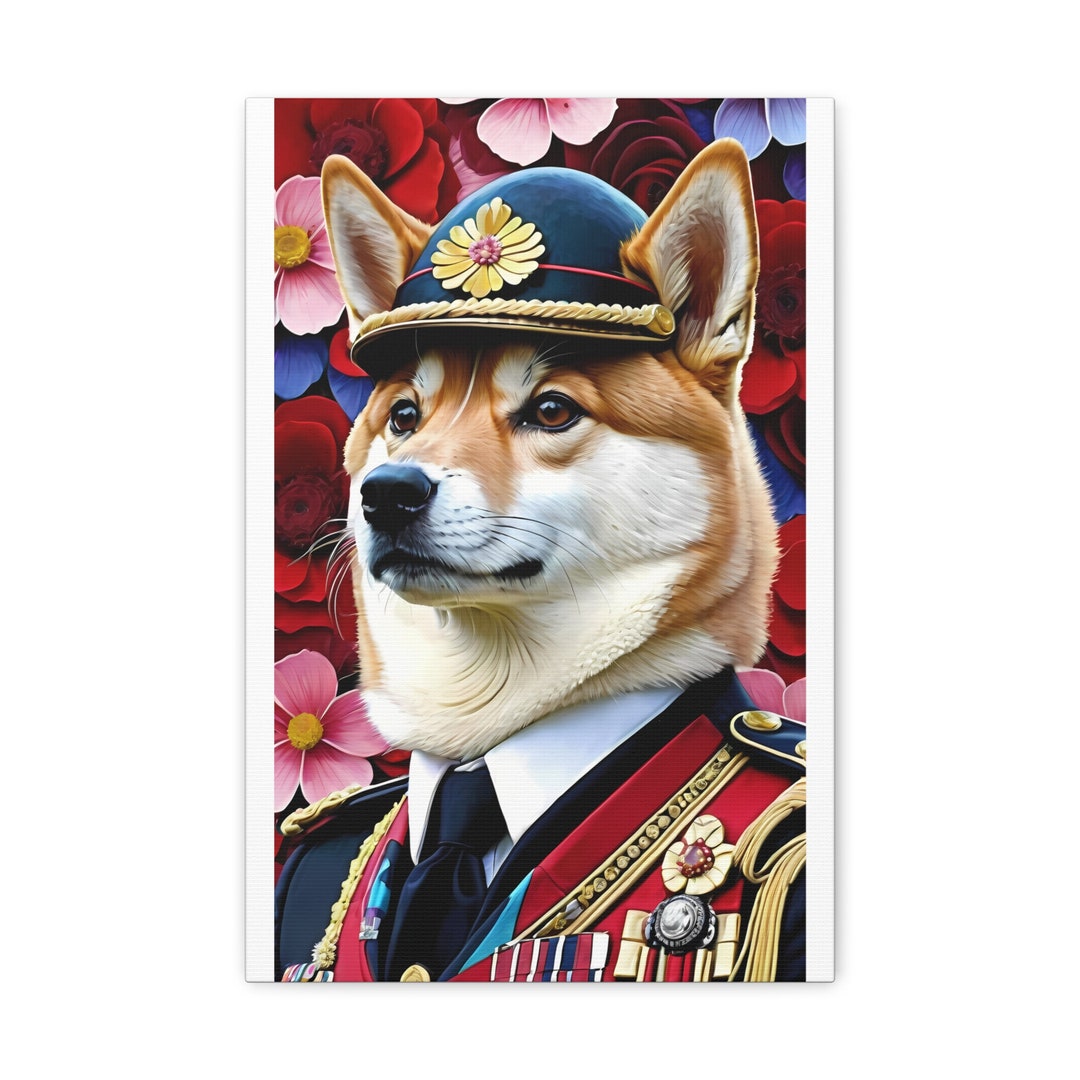 Commander Shiba: Ai-generated Shiba Inu in Decorated Military Uniform ...