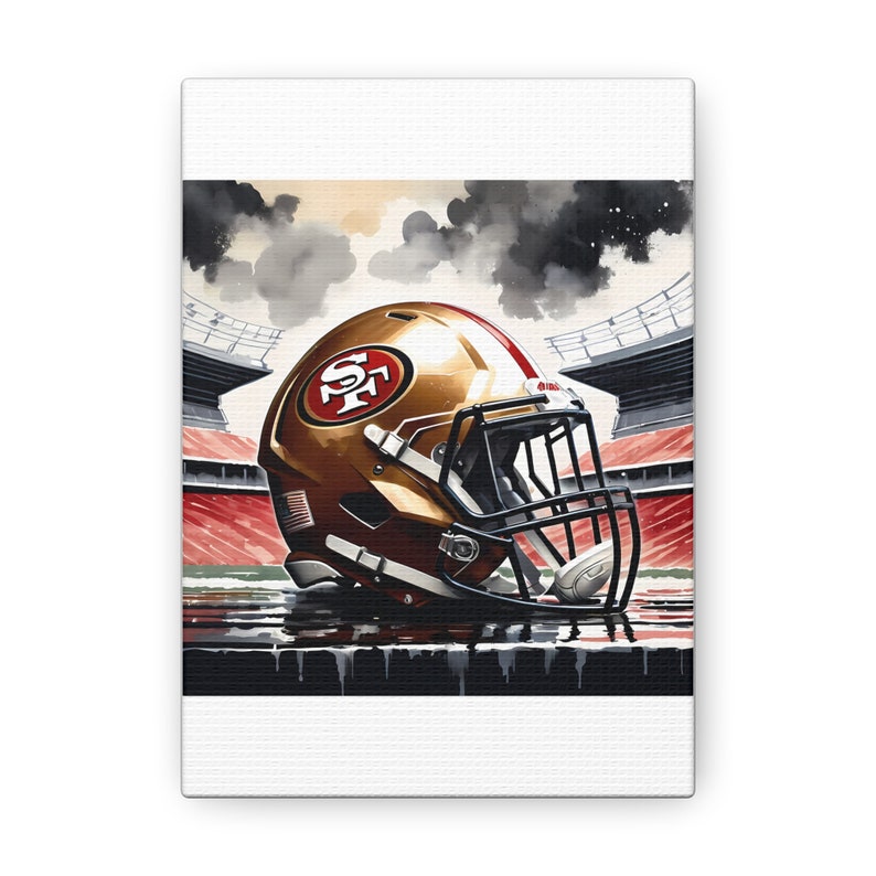 San Francisco 49ers Helmet Art Print - Bold NFL Team Memorabilia ...