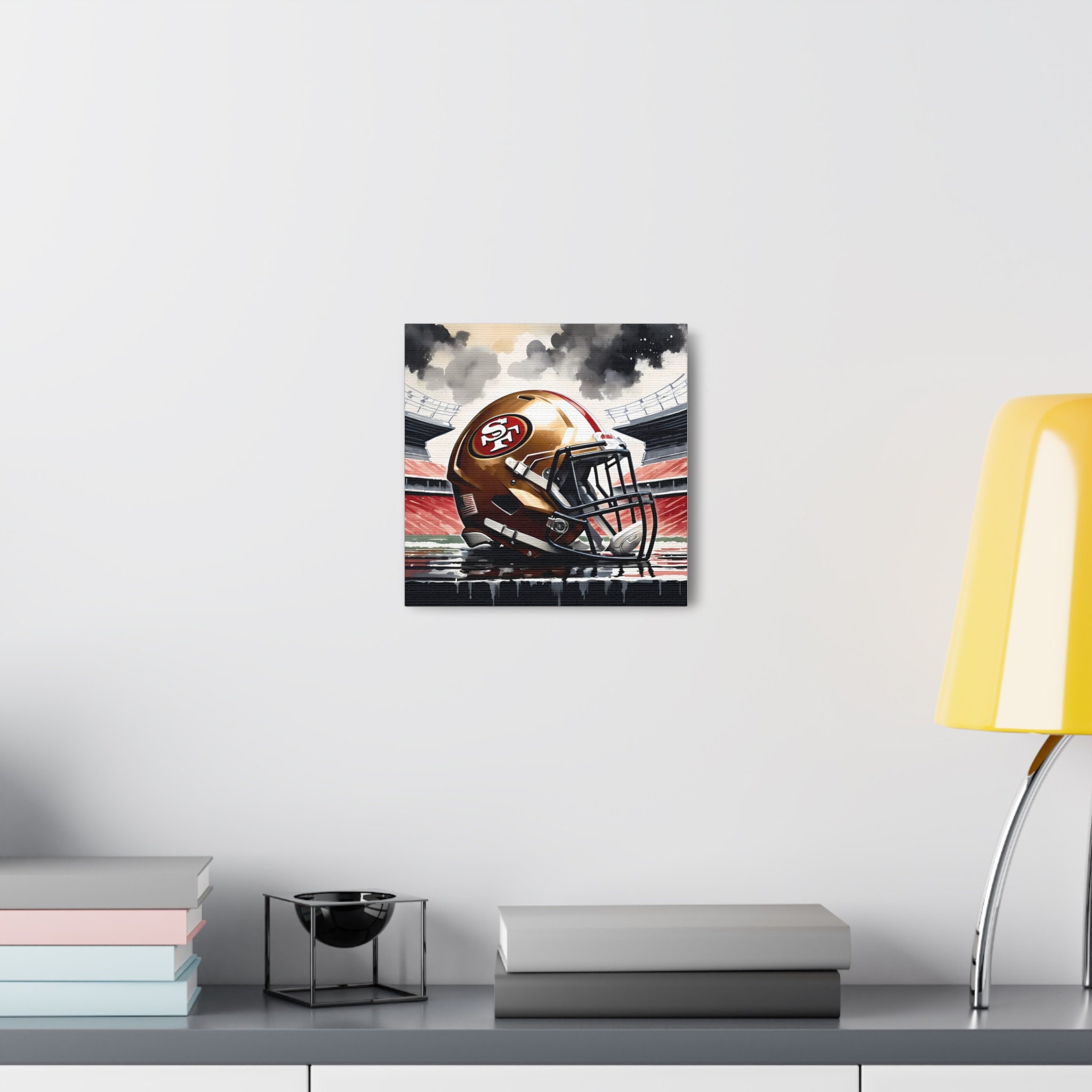 San Francisco 49ers Helmet Art Print - Bold NFL Team Memorabilia ...