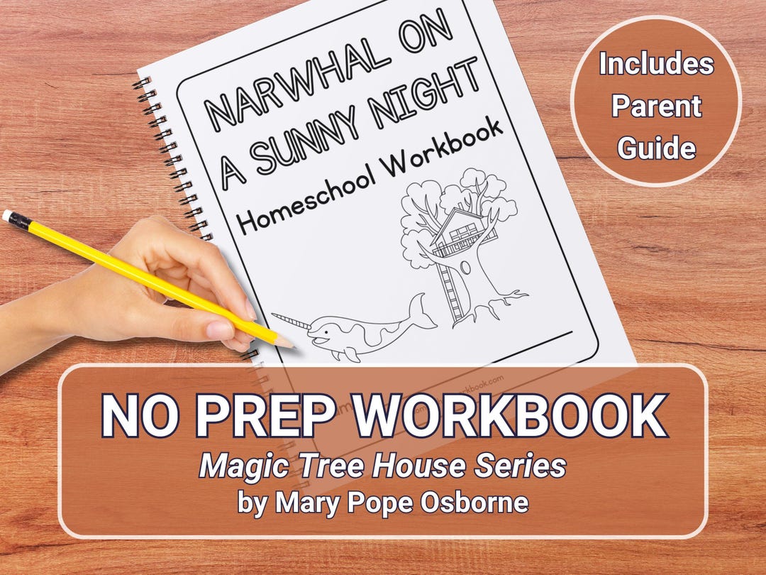Homeschool Workbook Novel Study | Magic Tree House - Narwhal on a Sunny ...