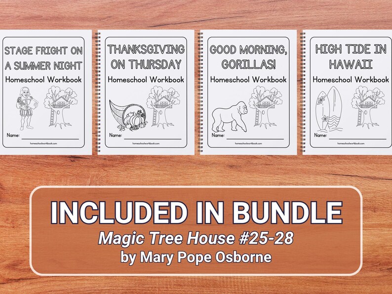 Magic Tree House Homeschool Bundle | Stage Fright on a Summer Night ...