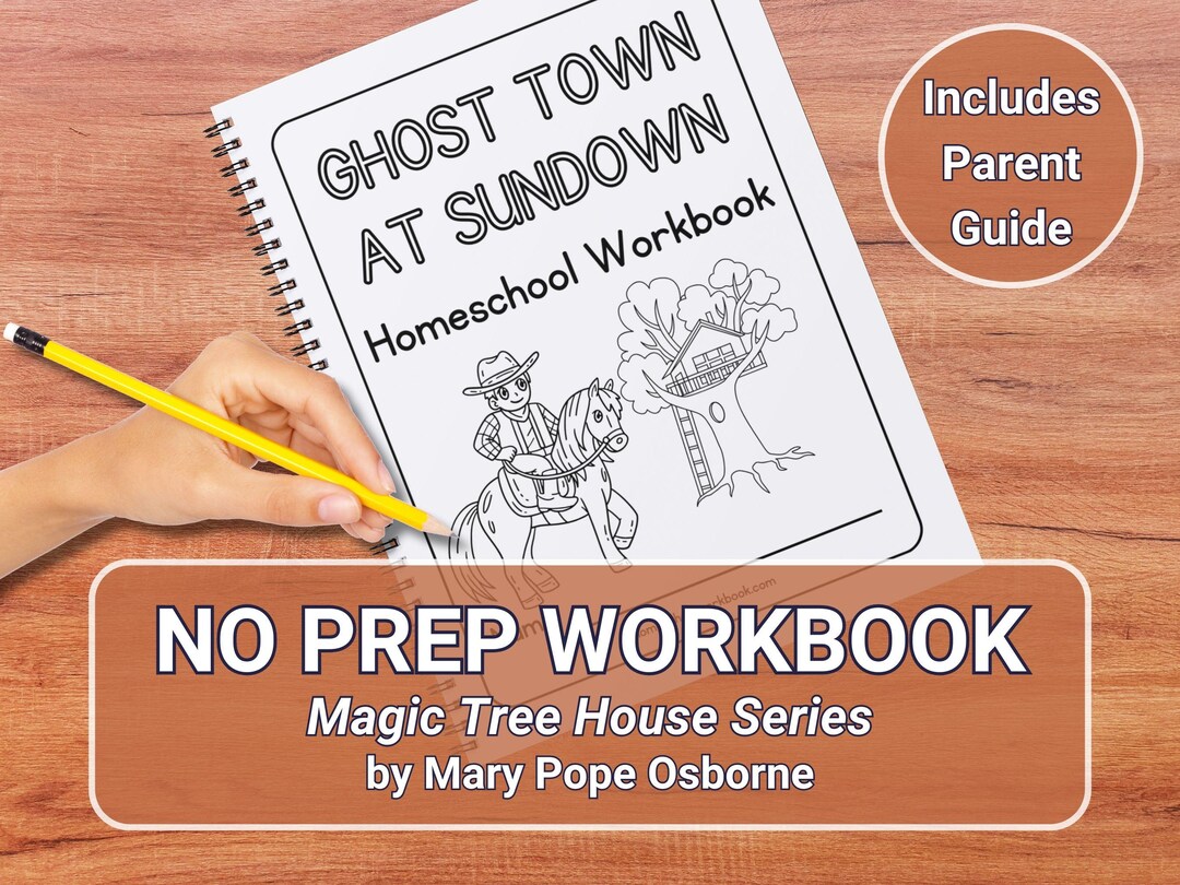 Homeschool Workbook Novel Study | Magic Tree House - Ghost Town at ...