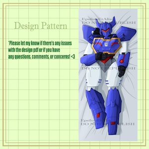 Transformers TF Earthspark Soundwave SW Body Pillow PNG File (personal ...