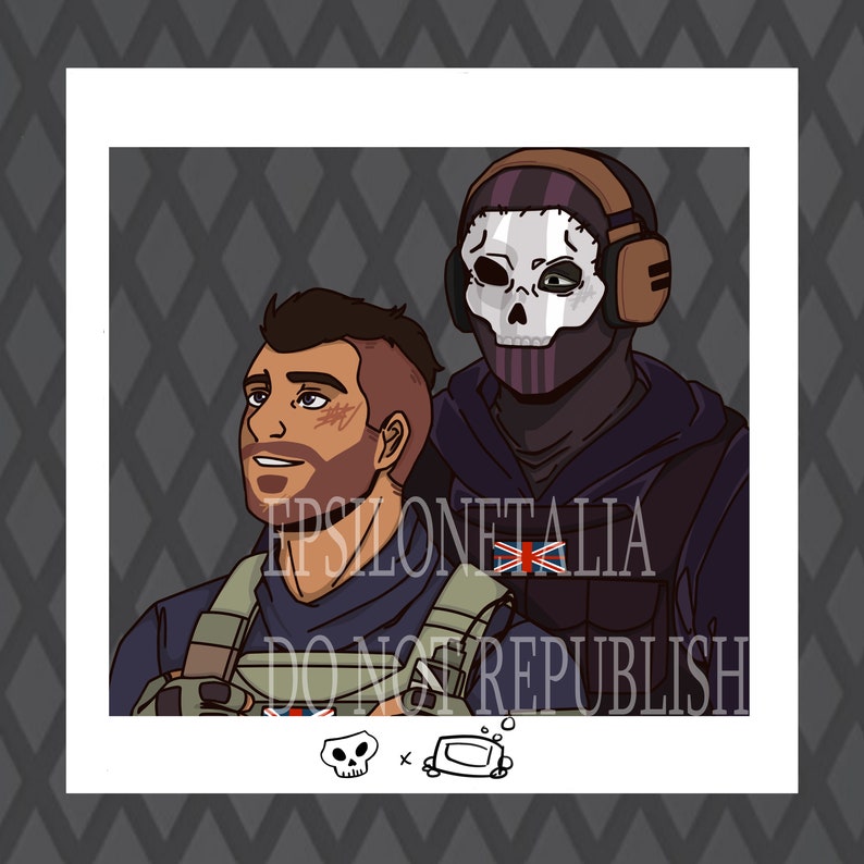 PREORDER Ghostsoap / Soapghost Acrylic Keychain 3.5 Call of Duty MW ...