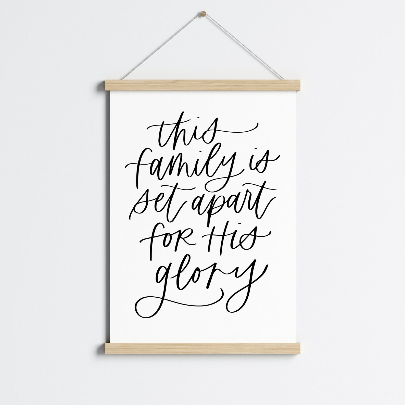 This Family is Set Apart for His Glory Wall Art Print, Family Mission ...