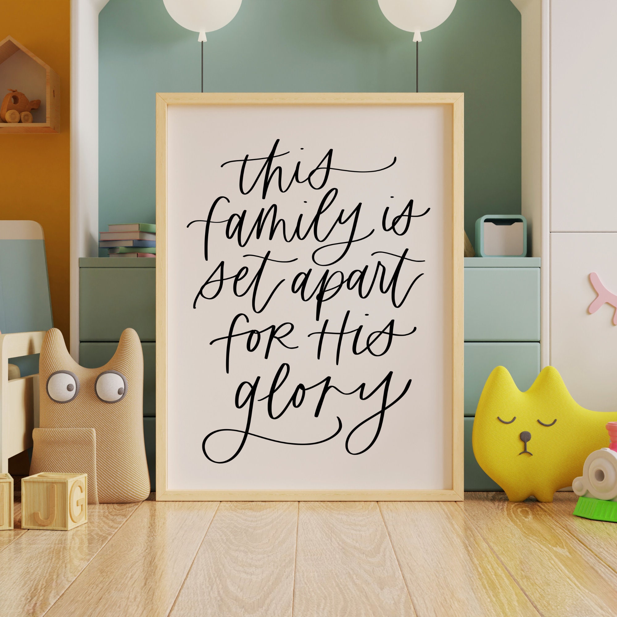 This Family is Set Apart for His Glory Poster, Family Mission Statement ...