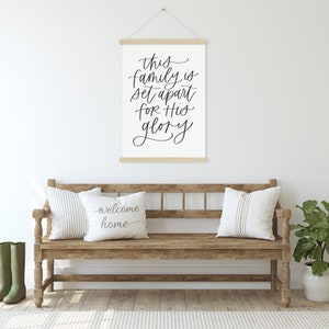 This Family is Set Apart for His Glory Wall Art Print, Family Mission ...