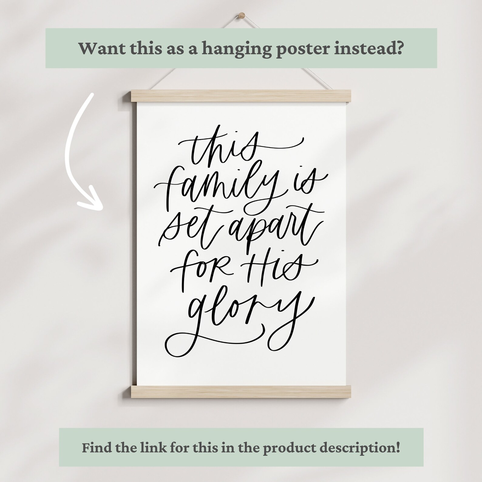 This Family is Set Apart for His Glory Poster, Family Mission Statement ...