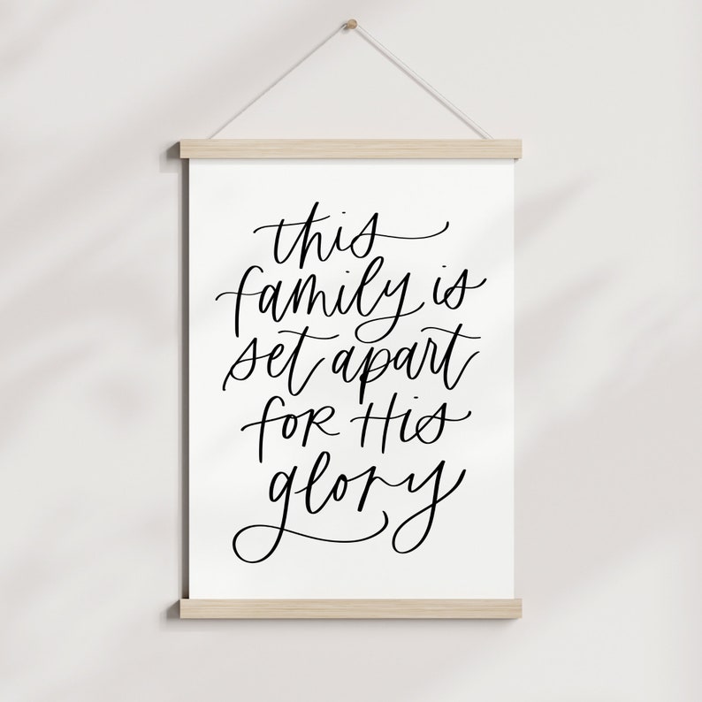 This Family is Set Apart for His Glory Wall Art Print, Family Mission ...