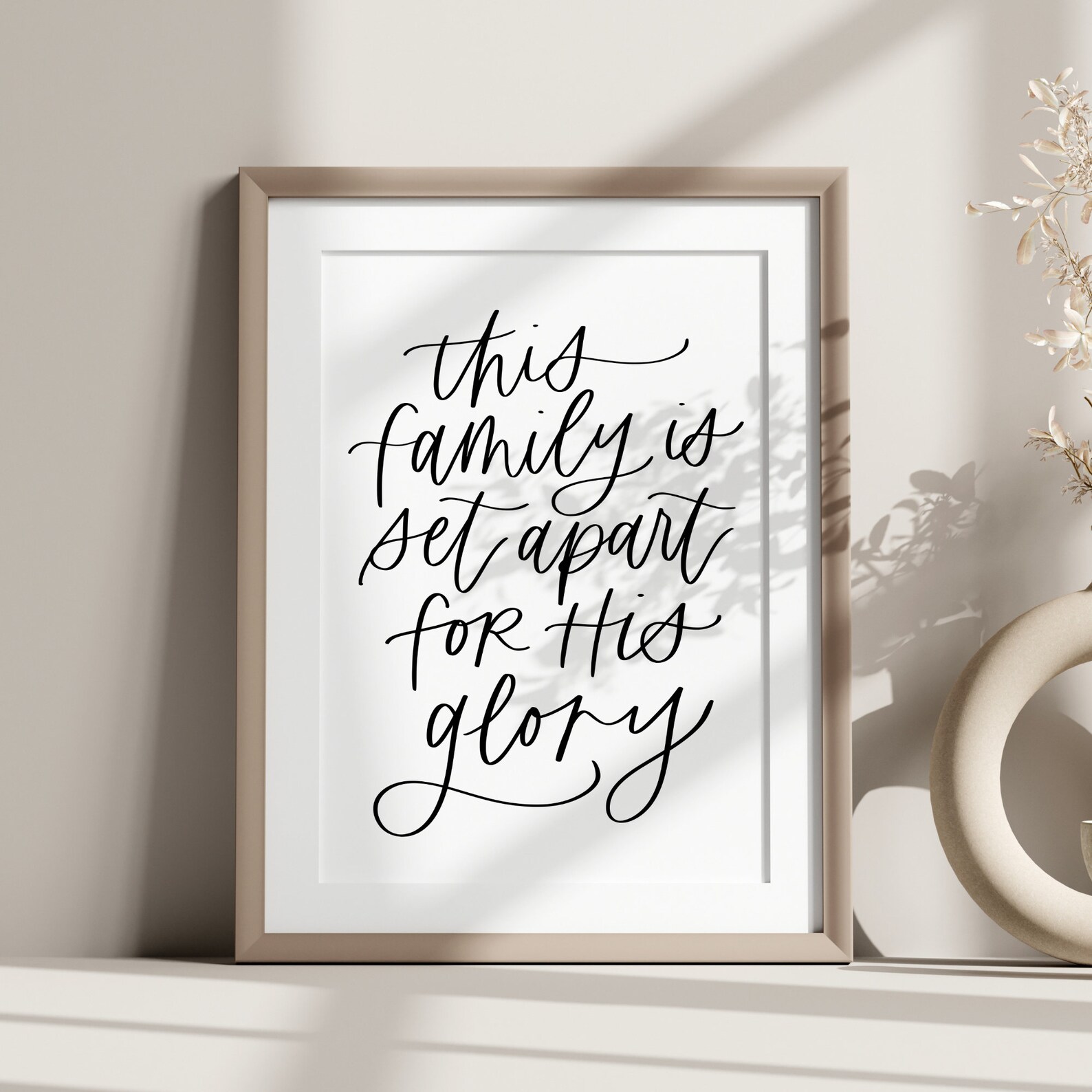 This Family is Set Apart for His Glory Poster, Family Mission Statement ...