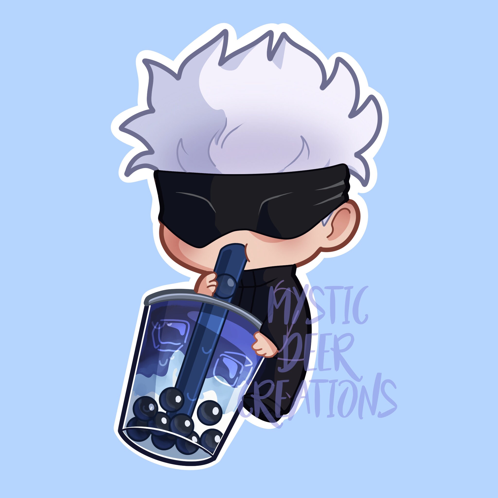 Jjk Boba Stickers - Etsy