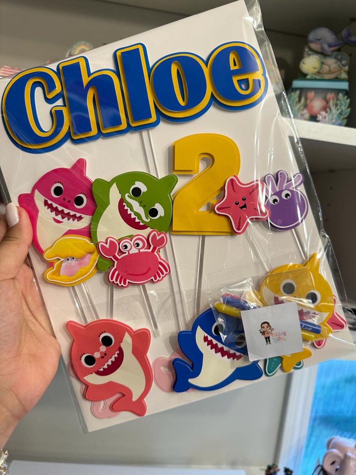 Cute Shark Shark Baby Cake Topper 3D. - Etsy UK