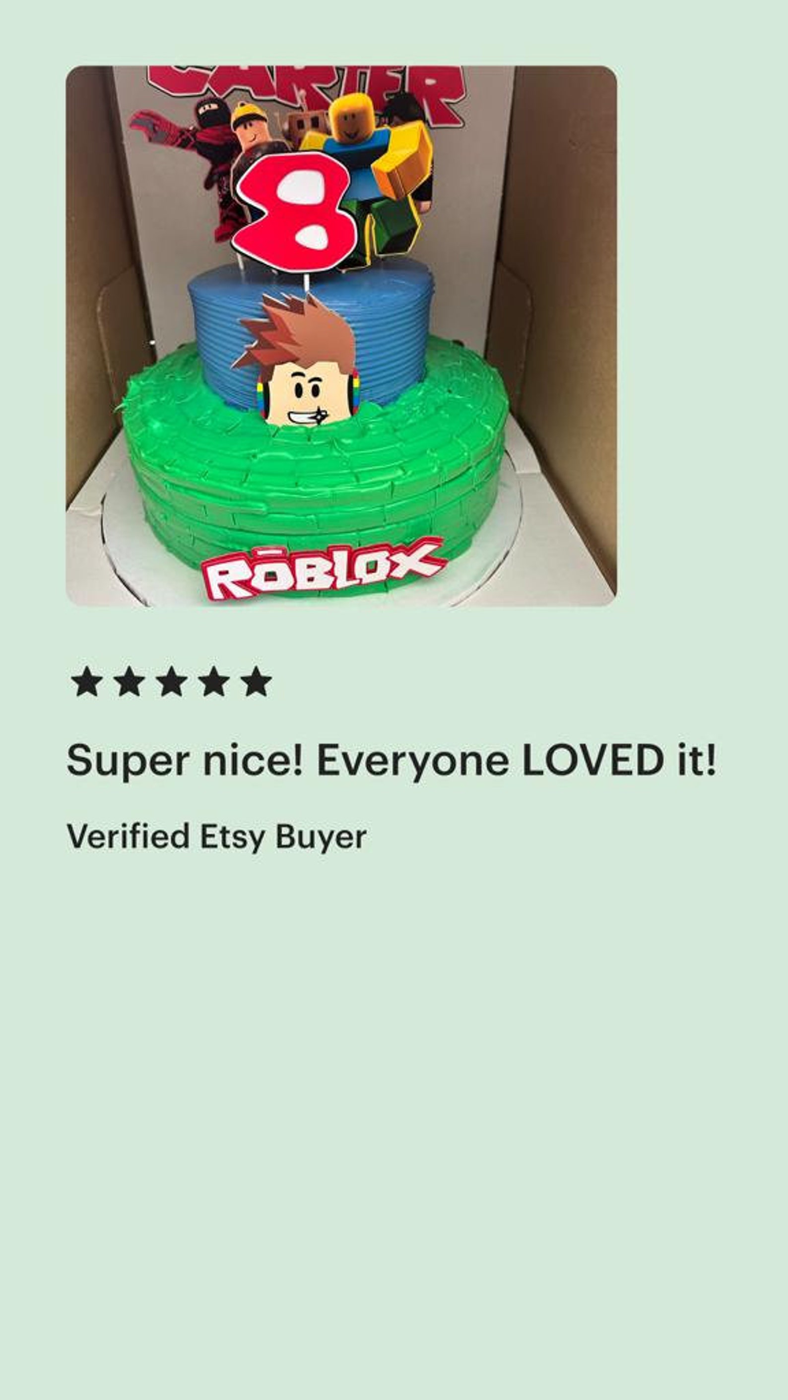 Roblox Cake Topper. - Etsy