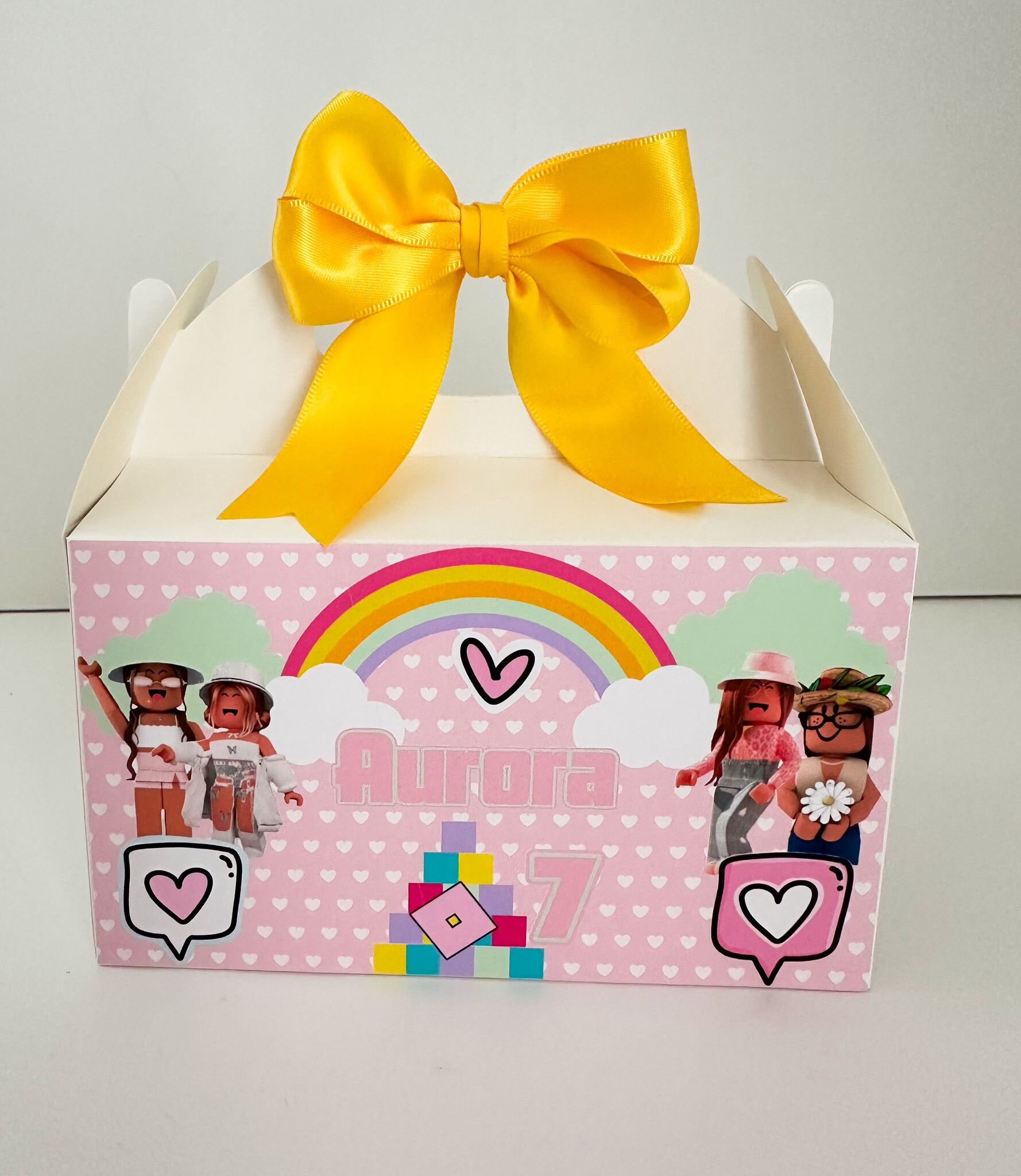ROBLOX Gable Box Favor Boxes Party Favors Box Girl Roblox Box. - Etsy
