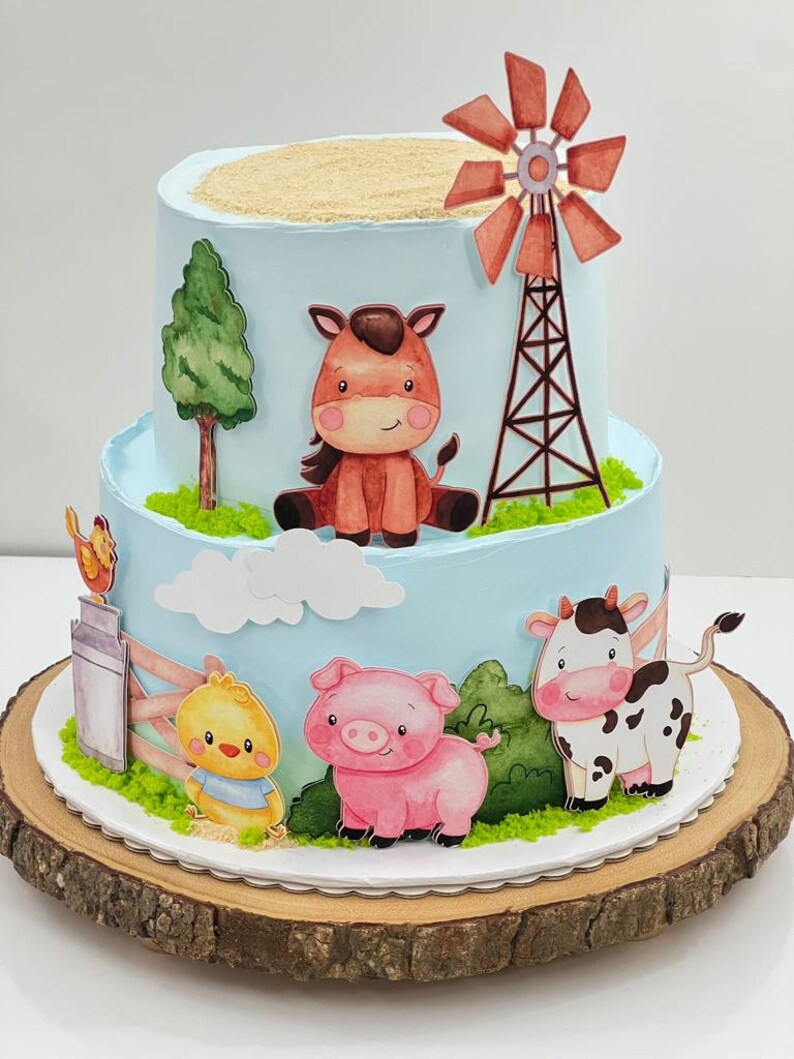 Farm - Cake Topper - Cake Top - 3D. - Etsy