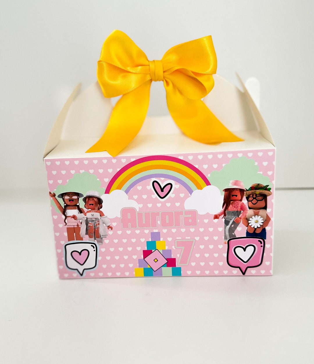ROBLOX Gable Box Favor Boxes Party Favors Box Girl Roblox Box. - Etsy