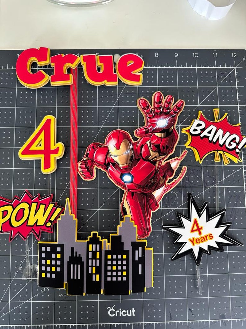 Superheros Iron Man Iron Man Cake Topper Cake Top 3D. - Etsy
