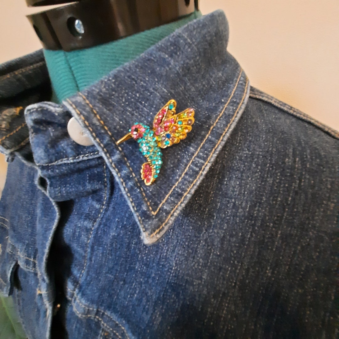 High Quality Jeweled Hummingbird Brooch, Pin - Etsy