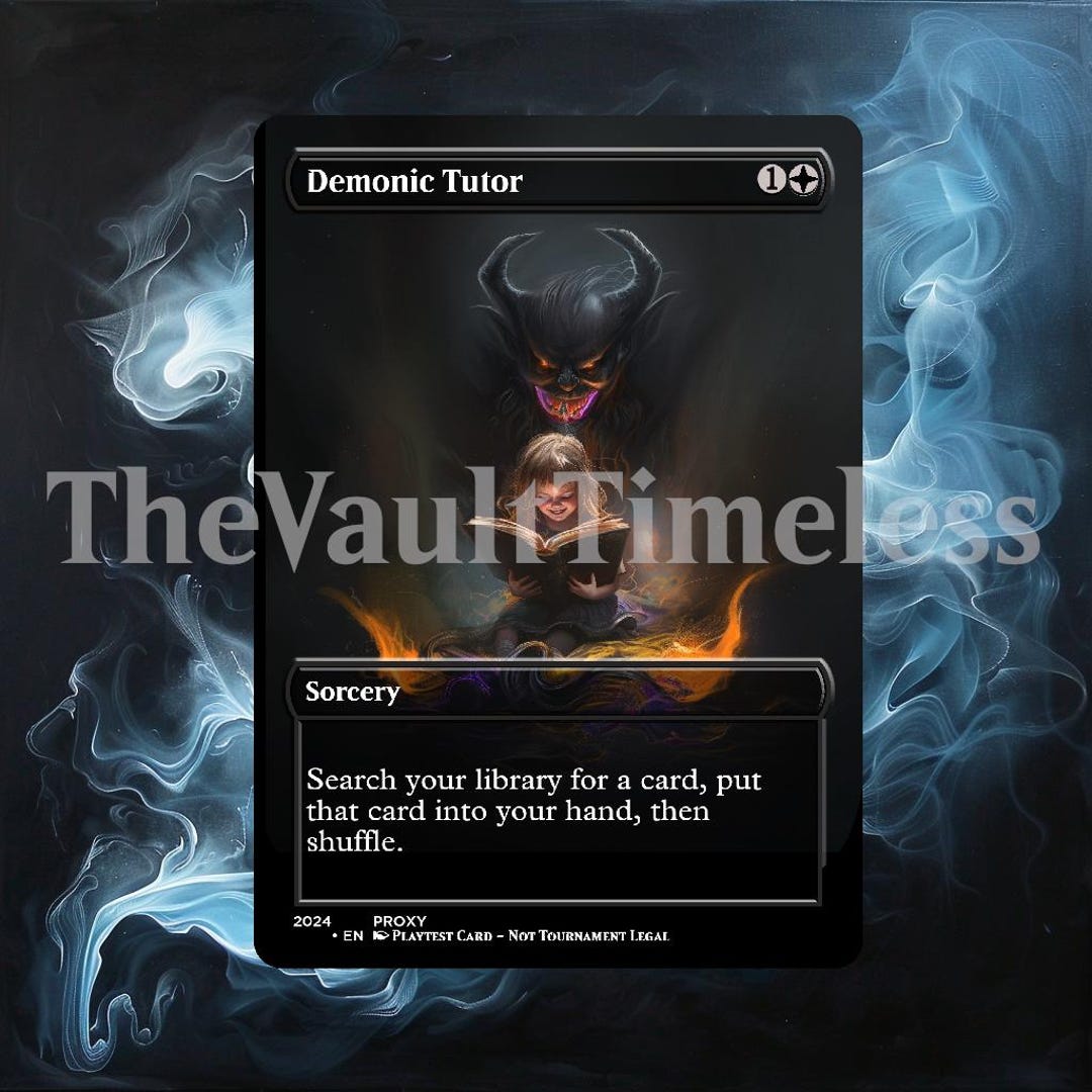 Demonic Tutor Proxy - Custom Proxy for Commander - Proxies - Etsy