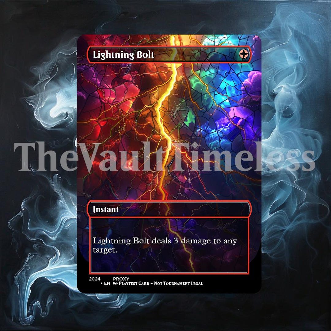 Lightning Bolt Proxy - Custom Proxy for Commander - Proxies - Etsy