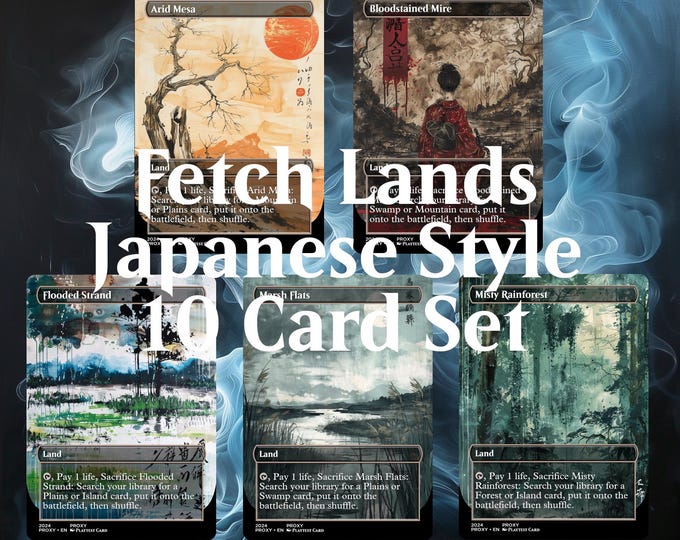Japanese Style Fetch Land Proxy Set - Custom Proxy Commander - Proxies - Etsy