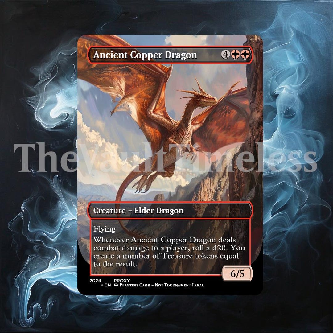 Ancient Copper Dragon Proxy - Custom Proxy for Commander - Proxies - Etsy