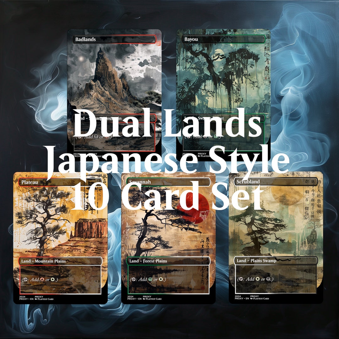 Japanese Style Dual Land Proxy Set - Custom Proxy for Commander - Proxies - Etsy