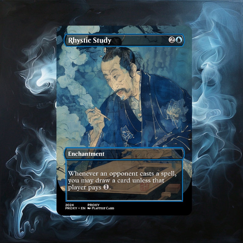 Rhystic Study Japanese Style Proxy for Commander MTG - Etsy