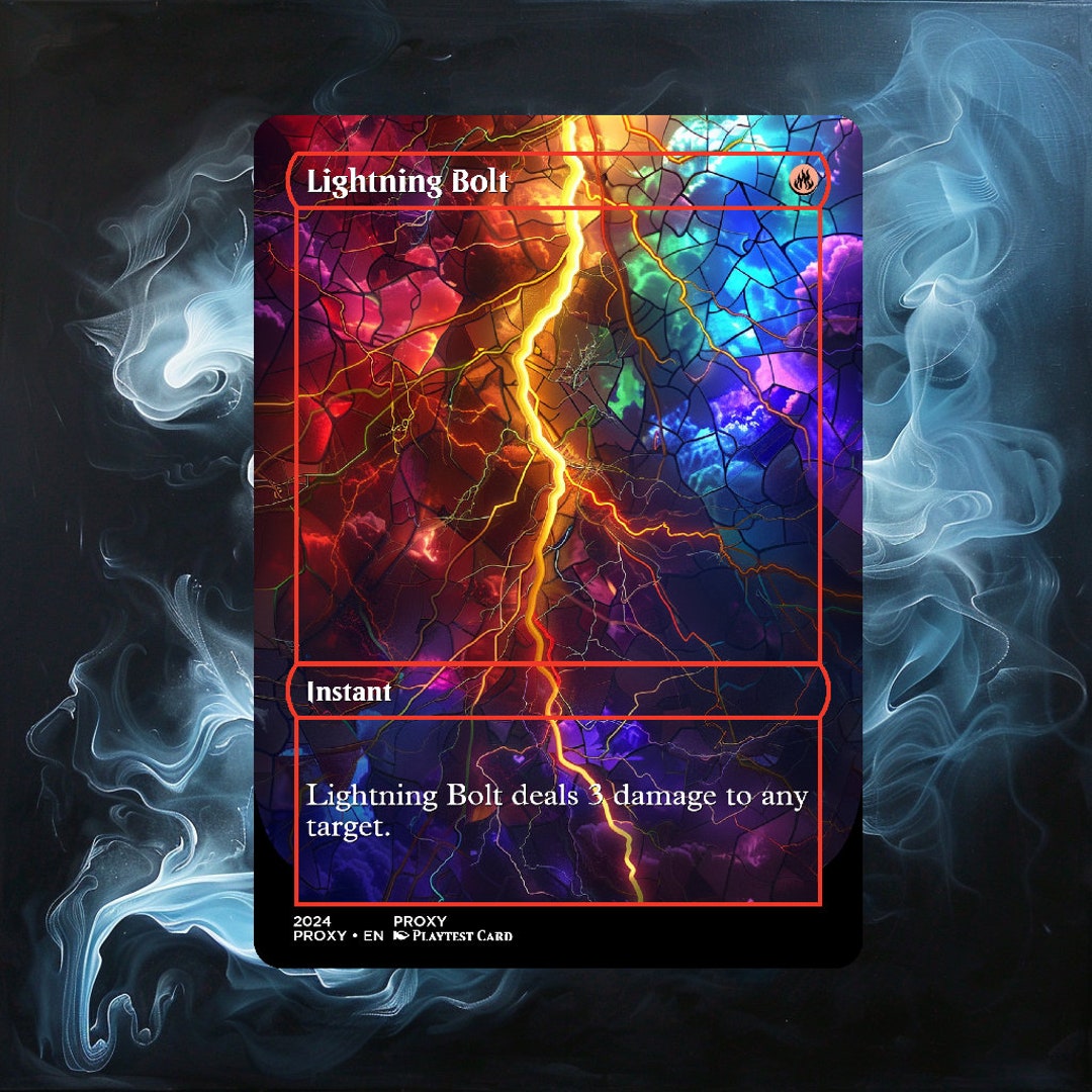 Discounted Lightning Bolt Proxy Custom Proxy for Commander MTG Magic the Gathering Proxies MTG ...