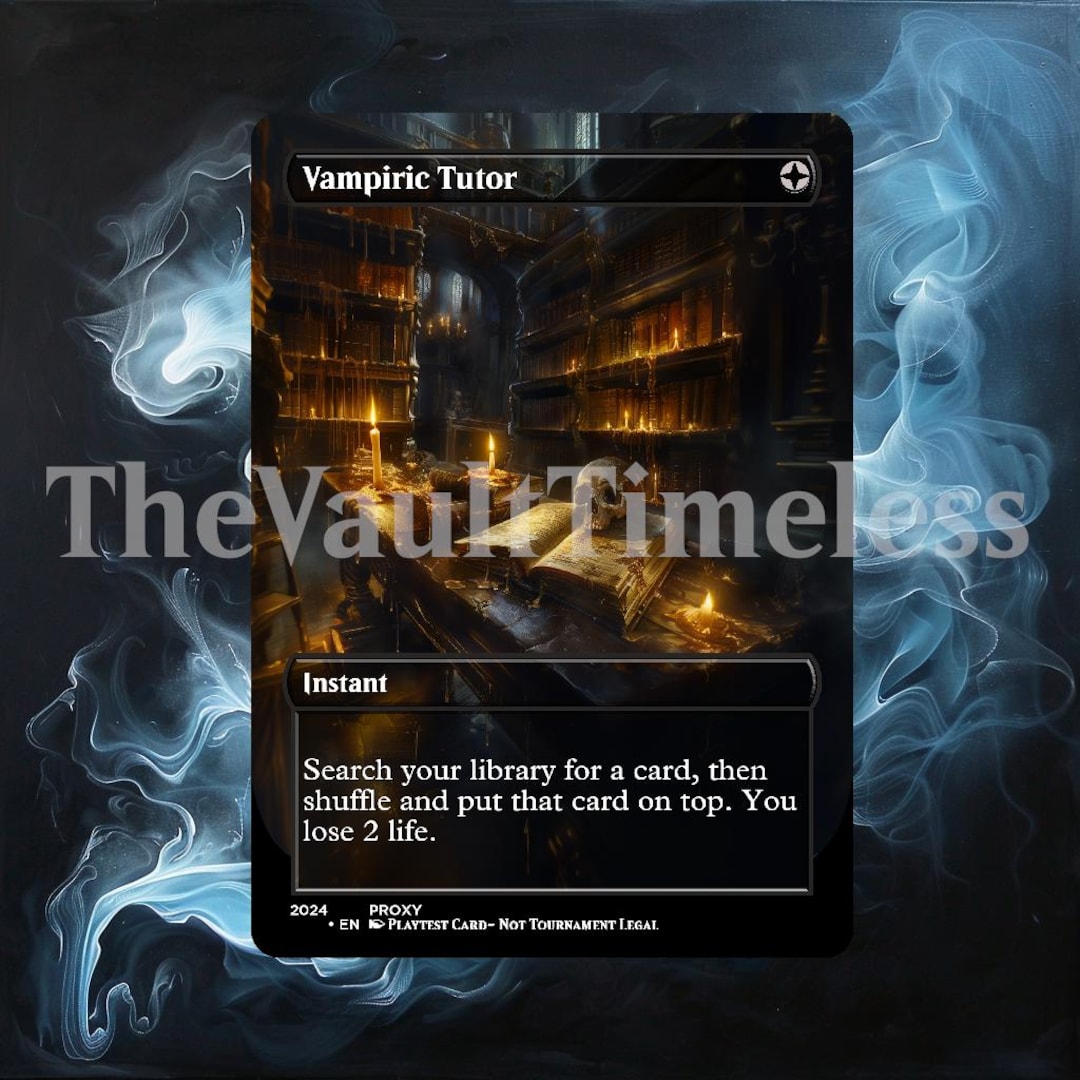 Vampiric Tutor Proxy - Custom Proxy for Commander - Proxies - Etsy
