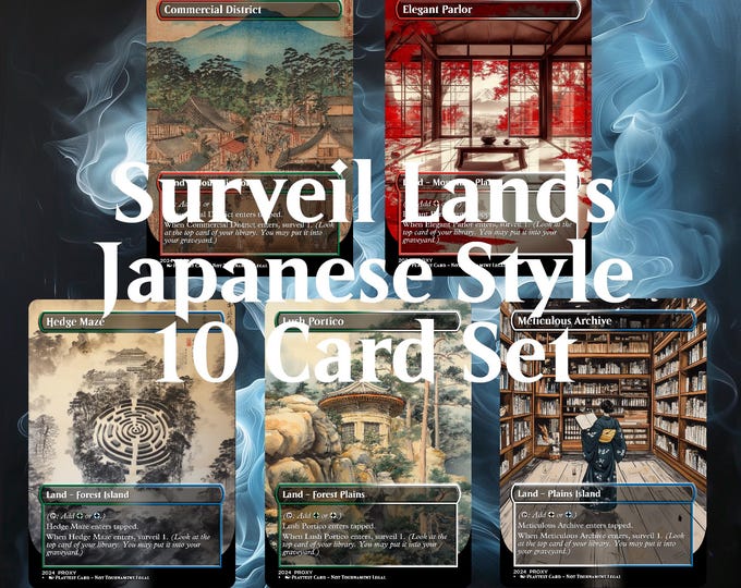 Japanese Style Fetch Land Proxy Set - Custom Proxy Commander - Proxies - Etsy