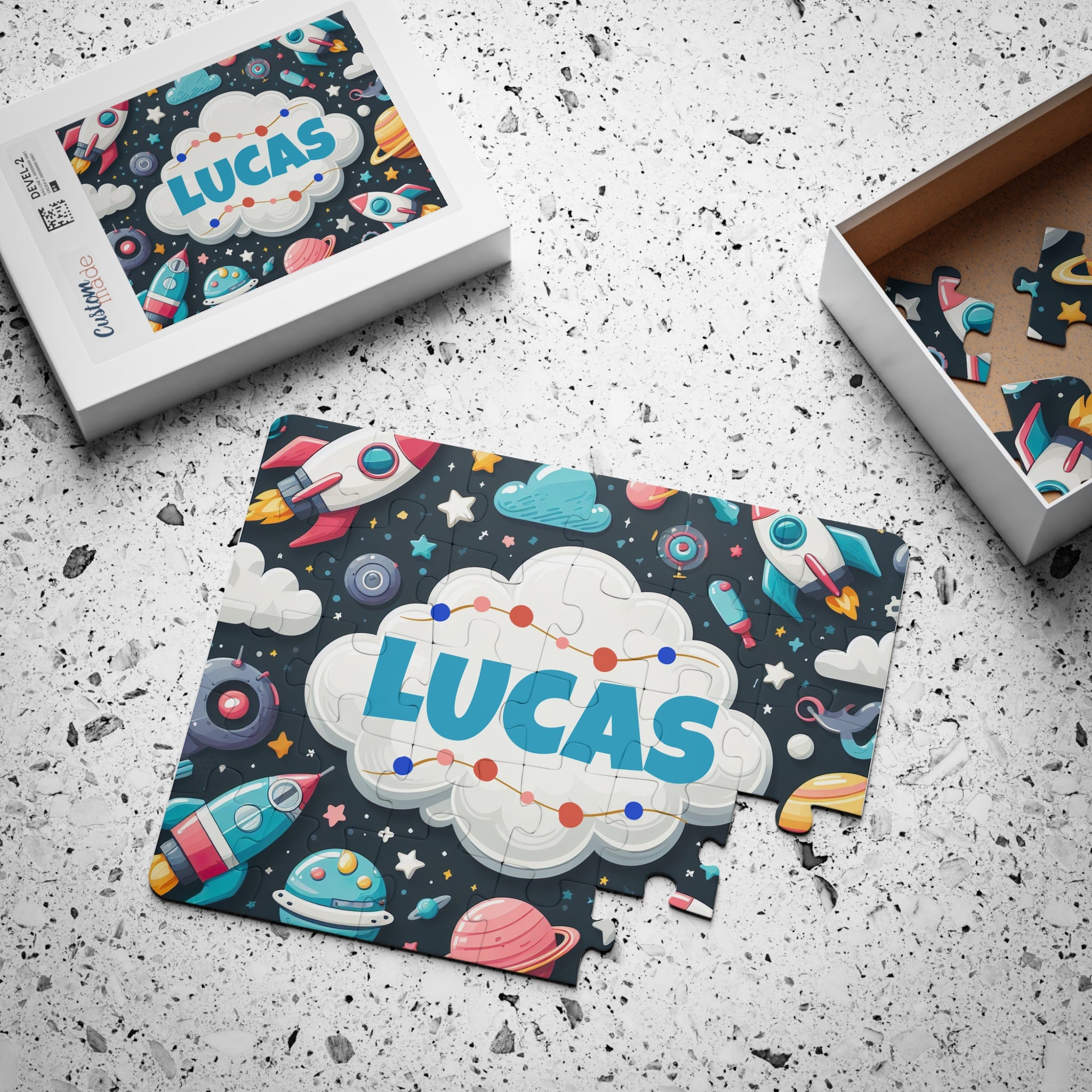 Personalized Rocket Name Puzzle, Custom Child 30pc Puzzle for Toddlers ...