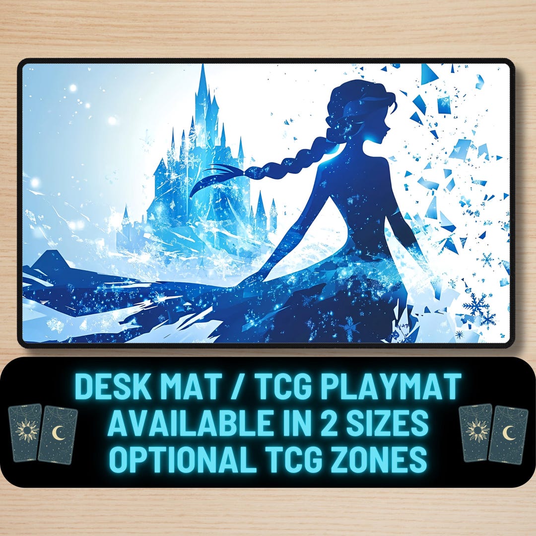 Frozen Ice Princess Lorcana Playmat, Elsa Snow Magic Inspired Gaming ...