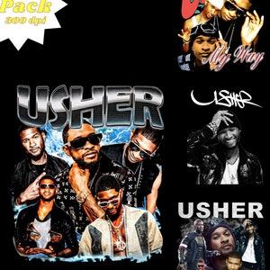 USHER T Shirt Design. Png Digital 4500x5100 Px. RAYMOND, R&B, Pop ...
