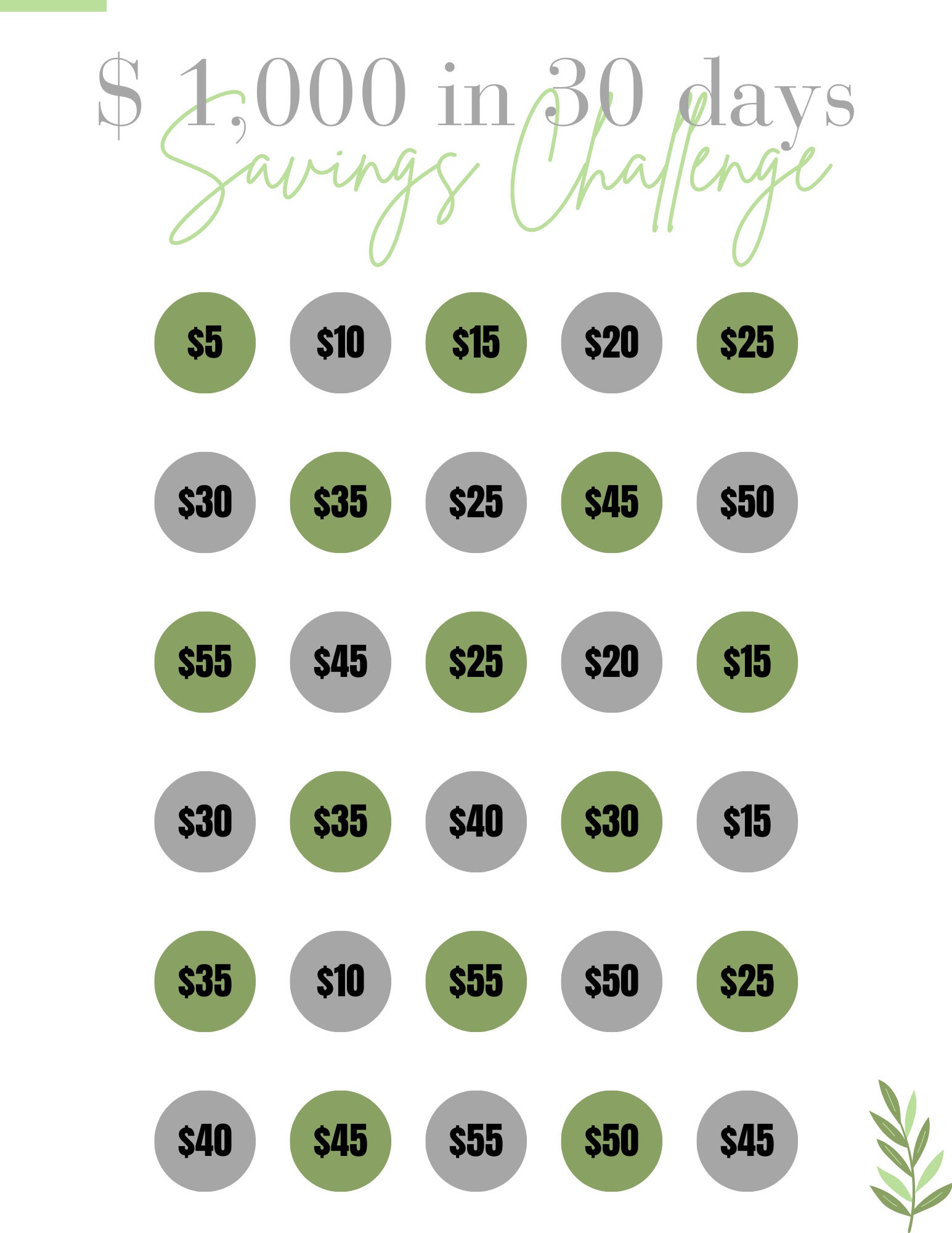 Digital Savings Challenge Bundle Printable Savings Challenge - Etsy
