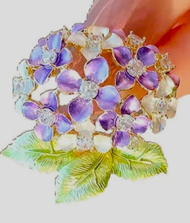 Cottagecore Garden Coastal Grandma Cape Cod Wedding Party PURPLE Enamel ...