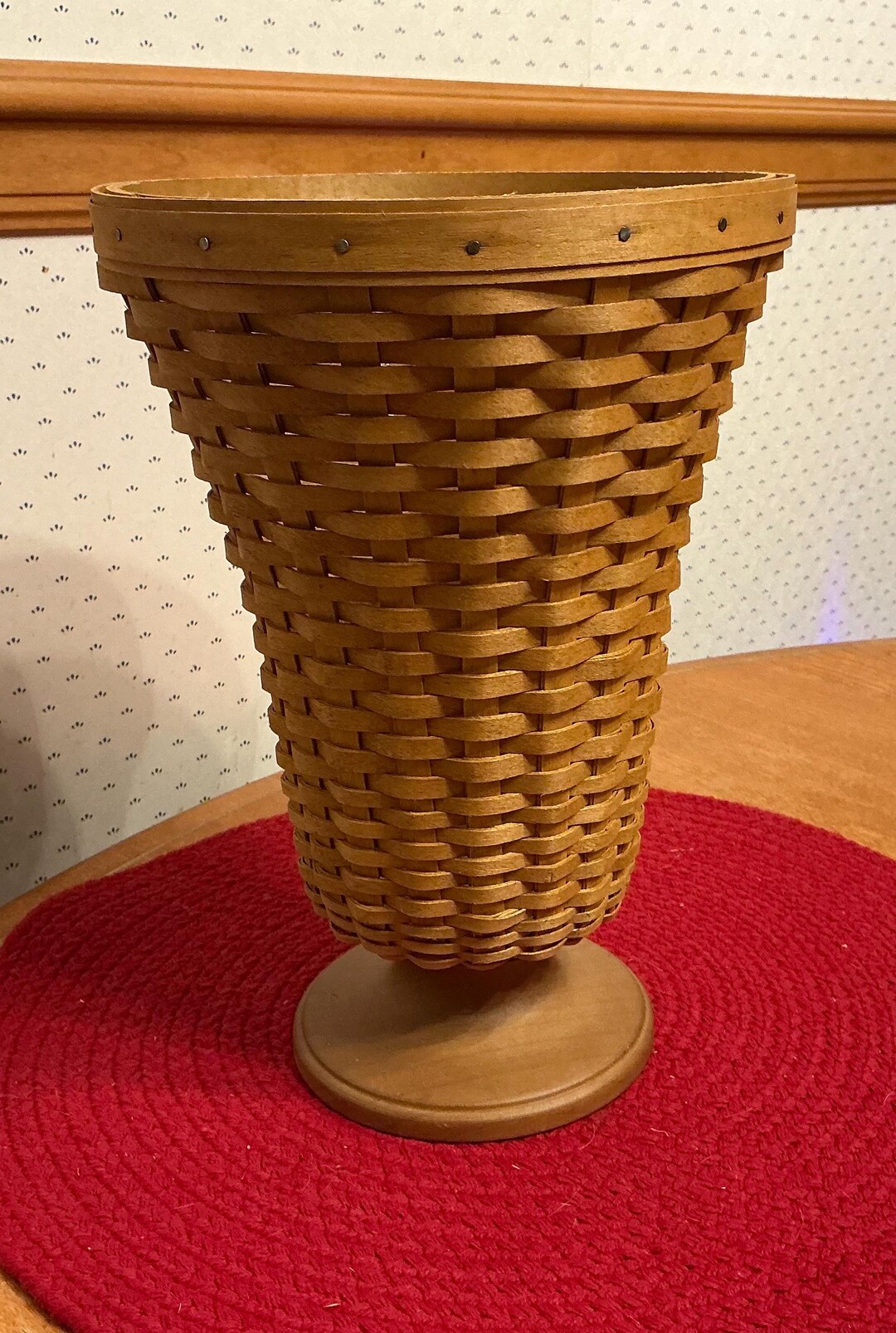 Longaberger “collector’s Club Floral Vase Basket” - Etsy