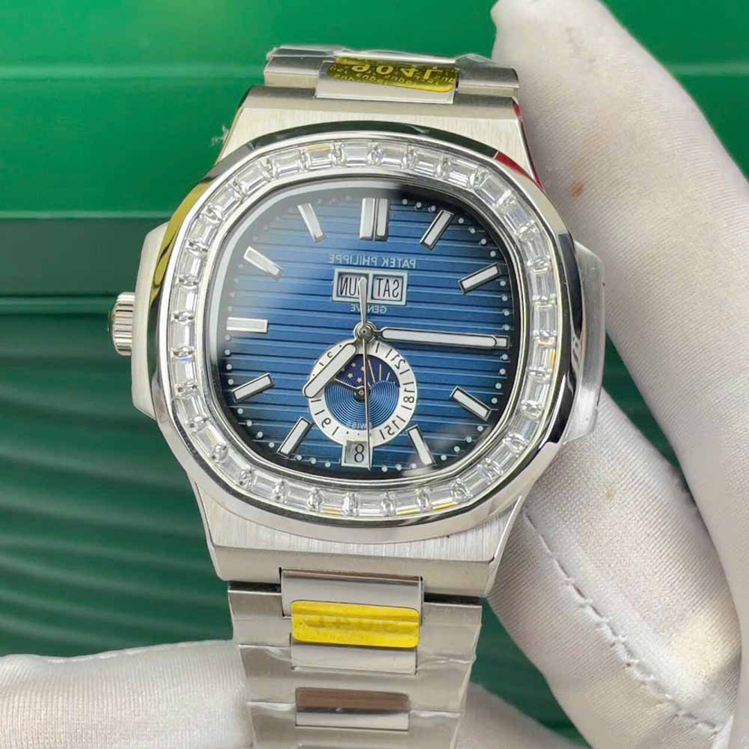 Patek Philippe Nautilus Blue Diamond 41mm ,stainless Steel Patek ...