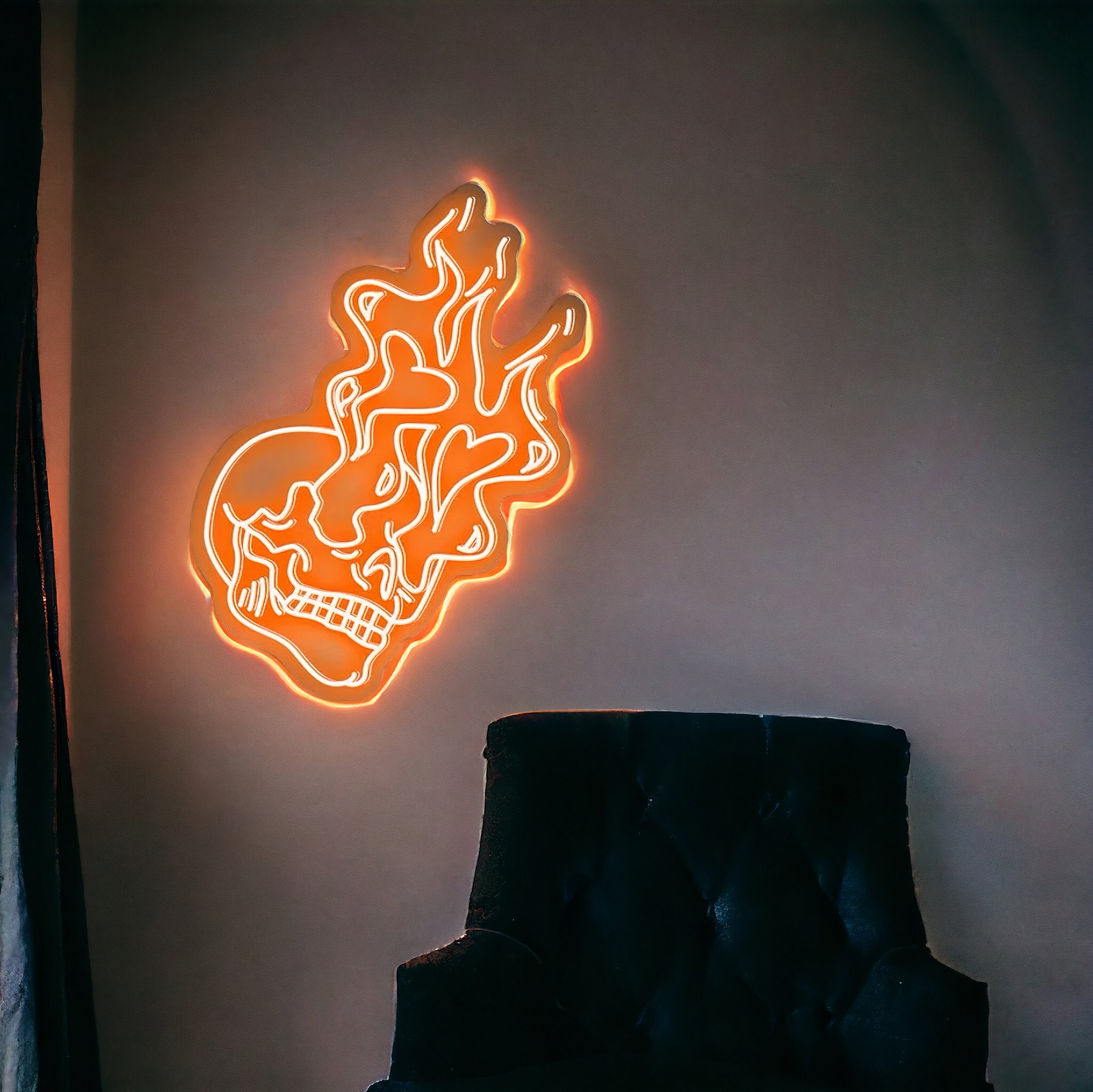 LED Skull Head Neon Sign | Neon Light Sign | Led Neon Light | Neon ...