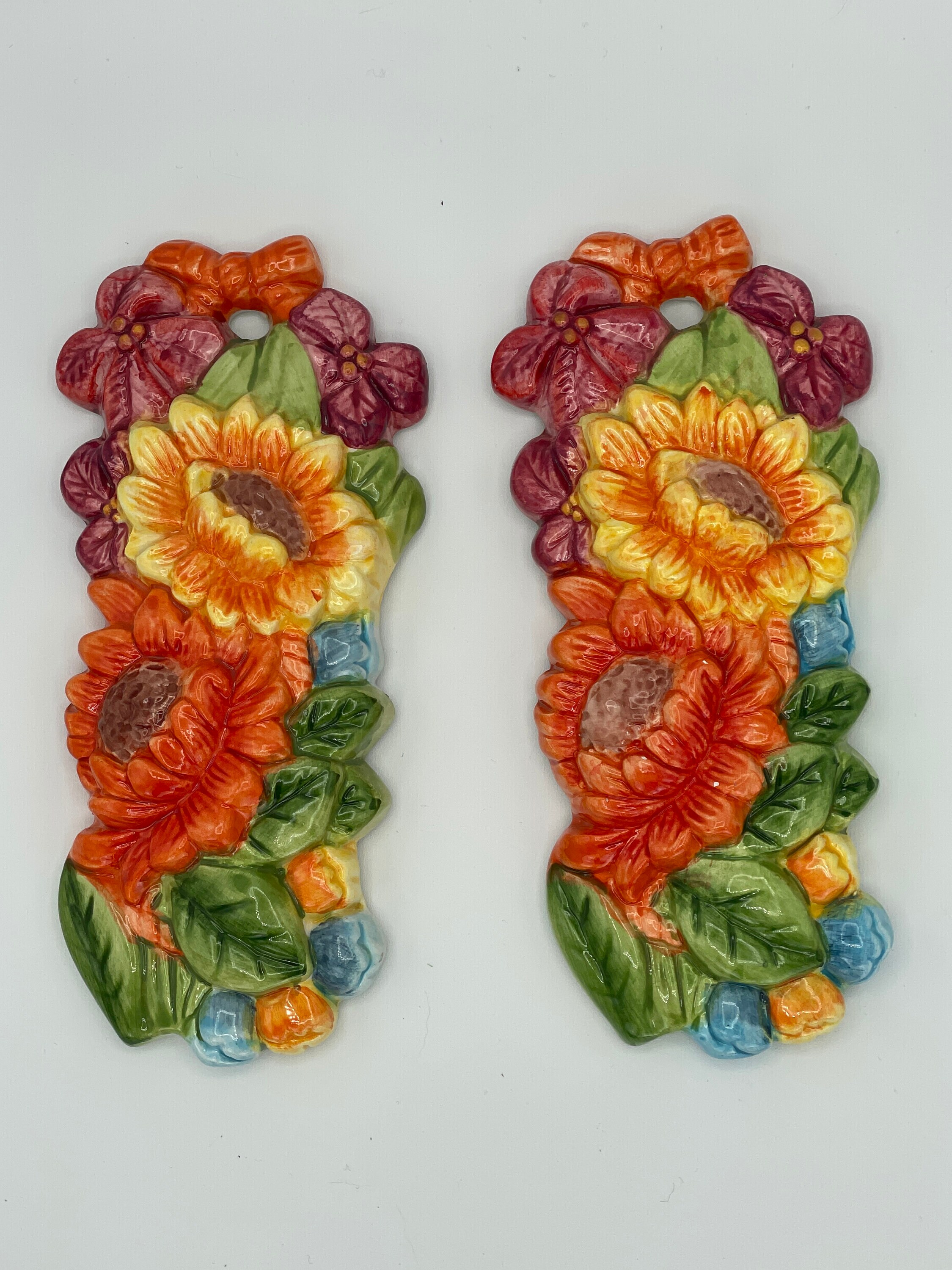 Vintage 3D Sunflower Chalkware Wall Hanging Retro Wall Art - Etsy