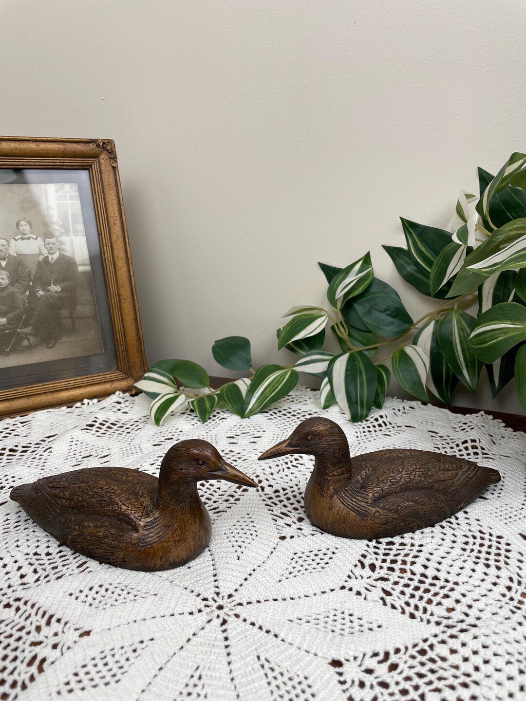 Pair of Resin Loon Sculptures/figurines, Ducks Unlimited 10/30 Club ...