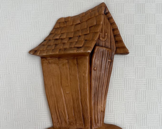 Vintage Arnels Ceramic Outhouse Wall Hanging, Hand-painted Wall Art ...