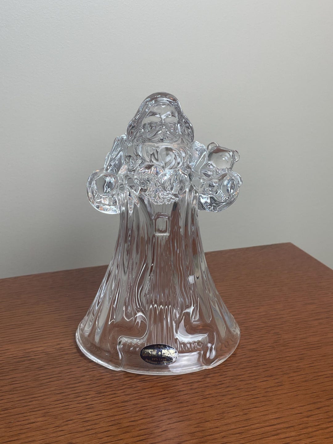 Vintage 24% Lead Crystal Santa Candle Holder - Etsy