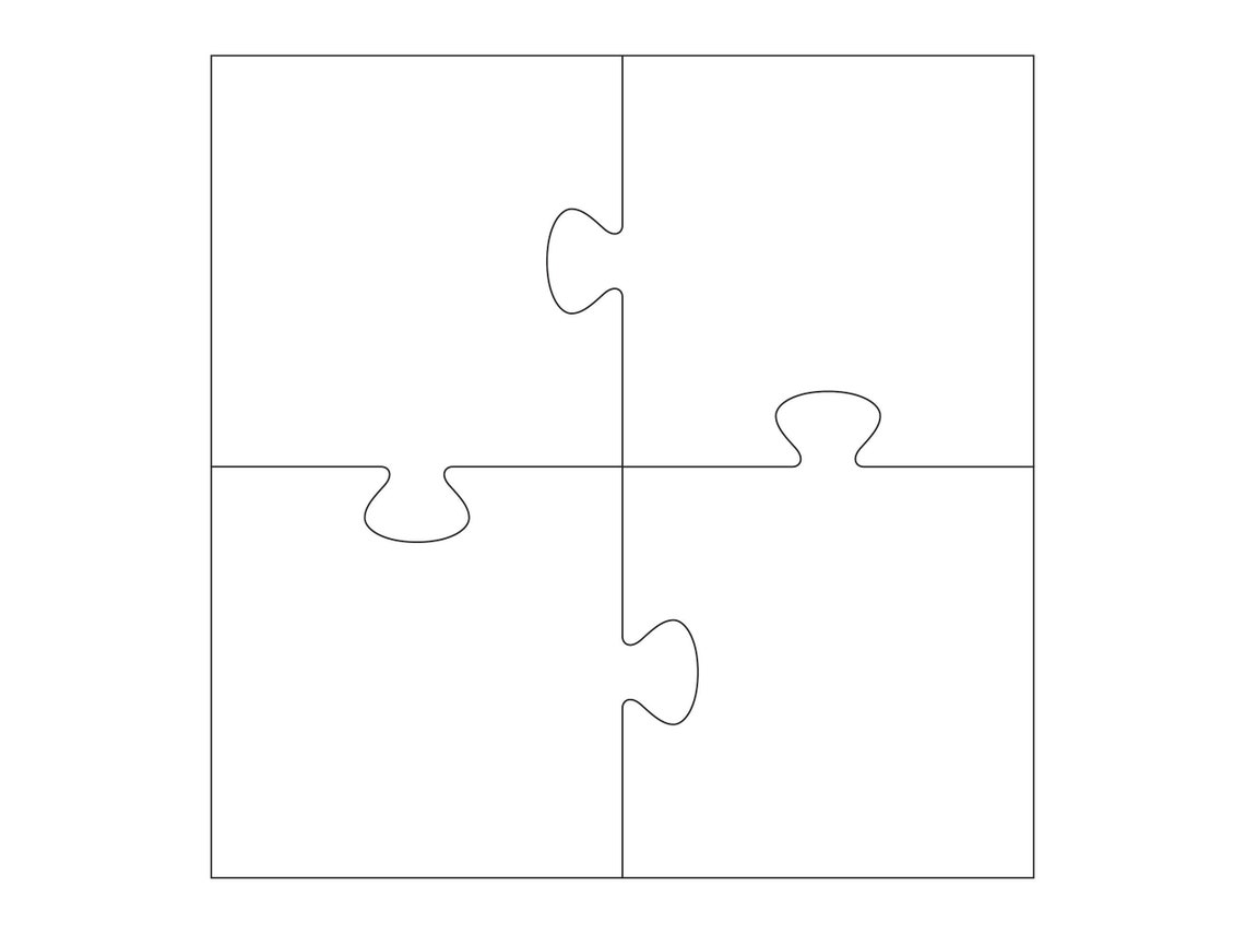 Puzzle Piece Template - Etsy